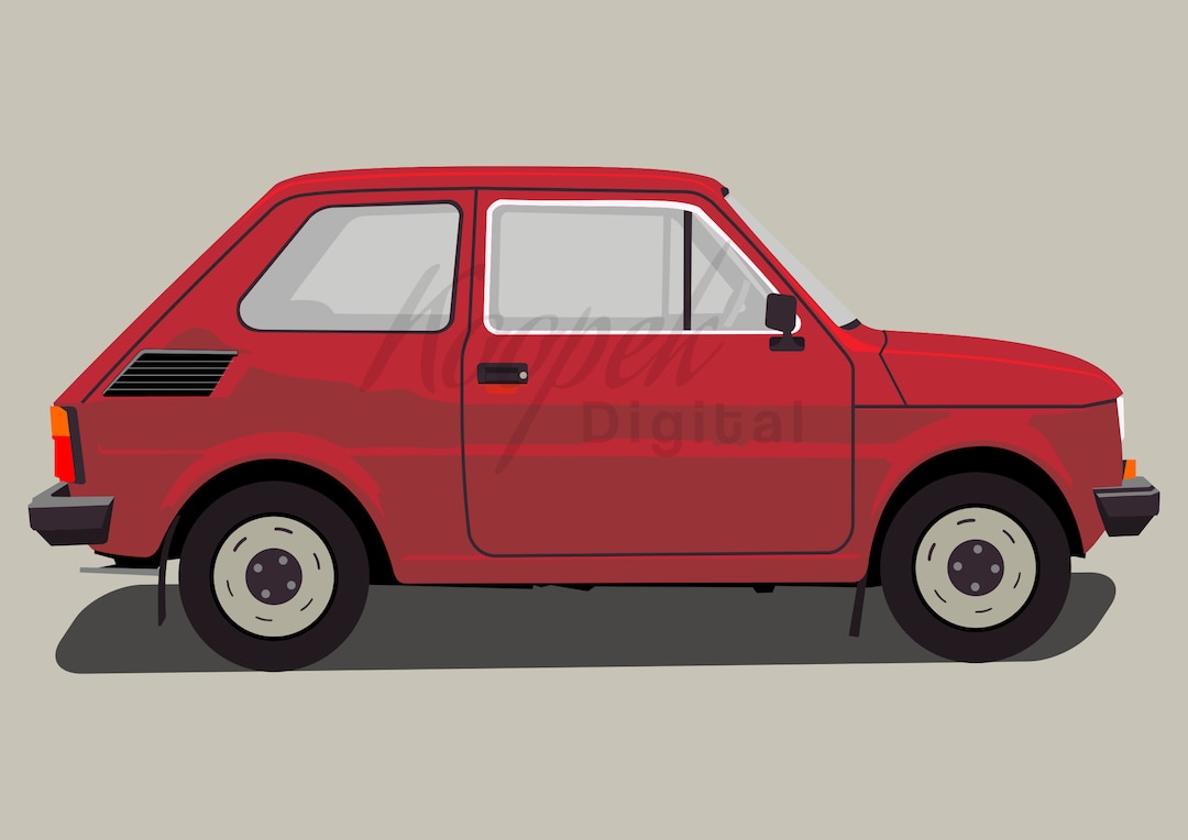 The Polish Fiat 126p Car "icons of the Prl" - Printable Art - Etsy