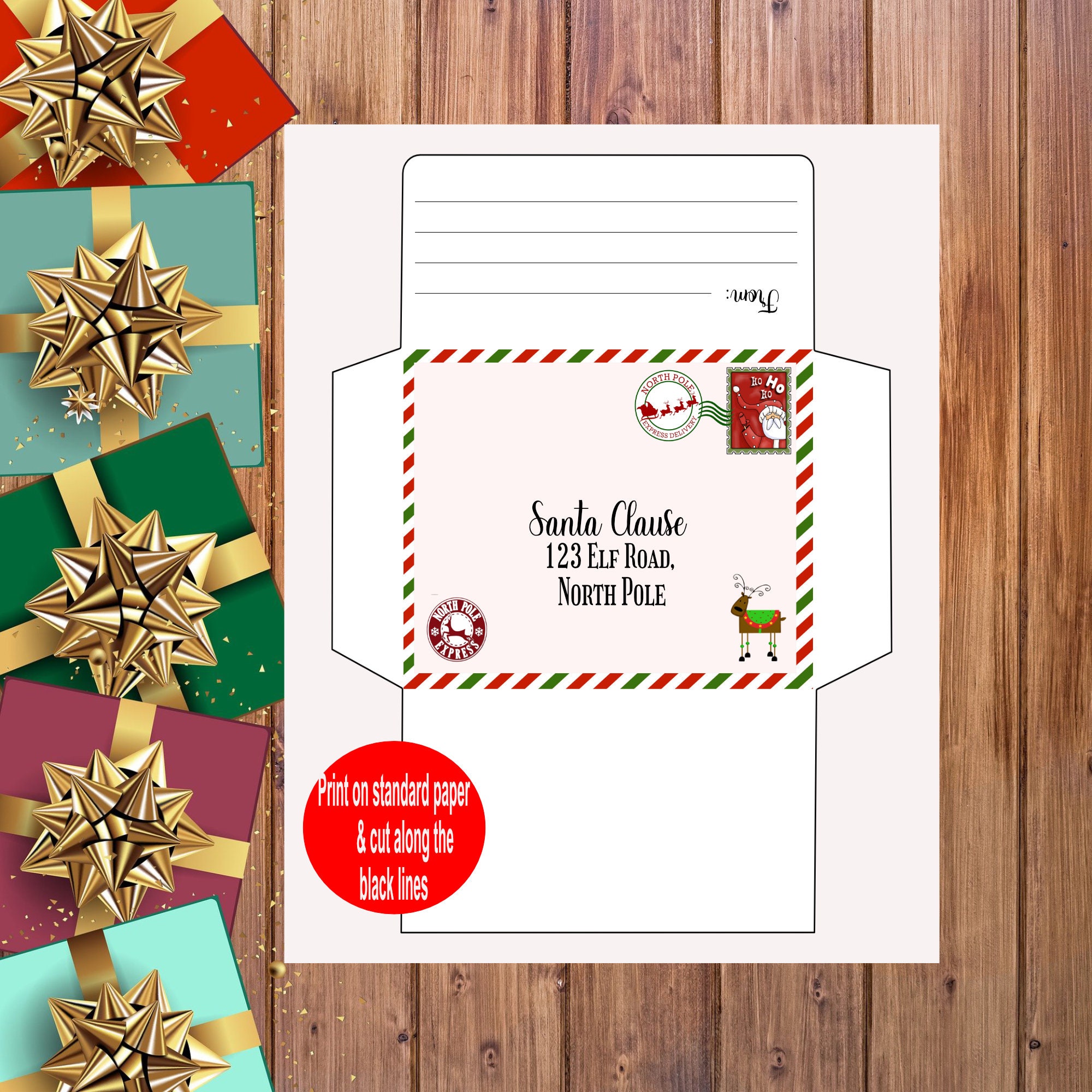 Letter to Santa, Santa Letter, Kids Letter to Santa, Christmas Letter ...