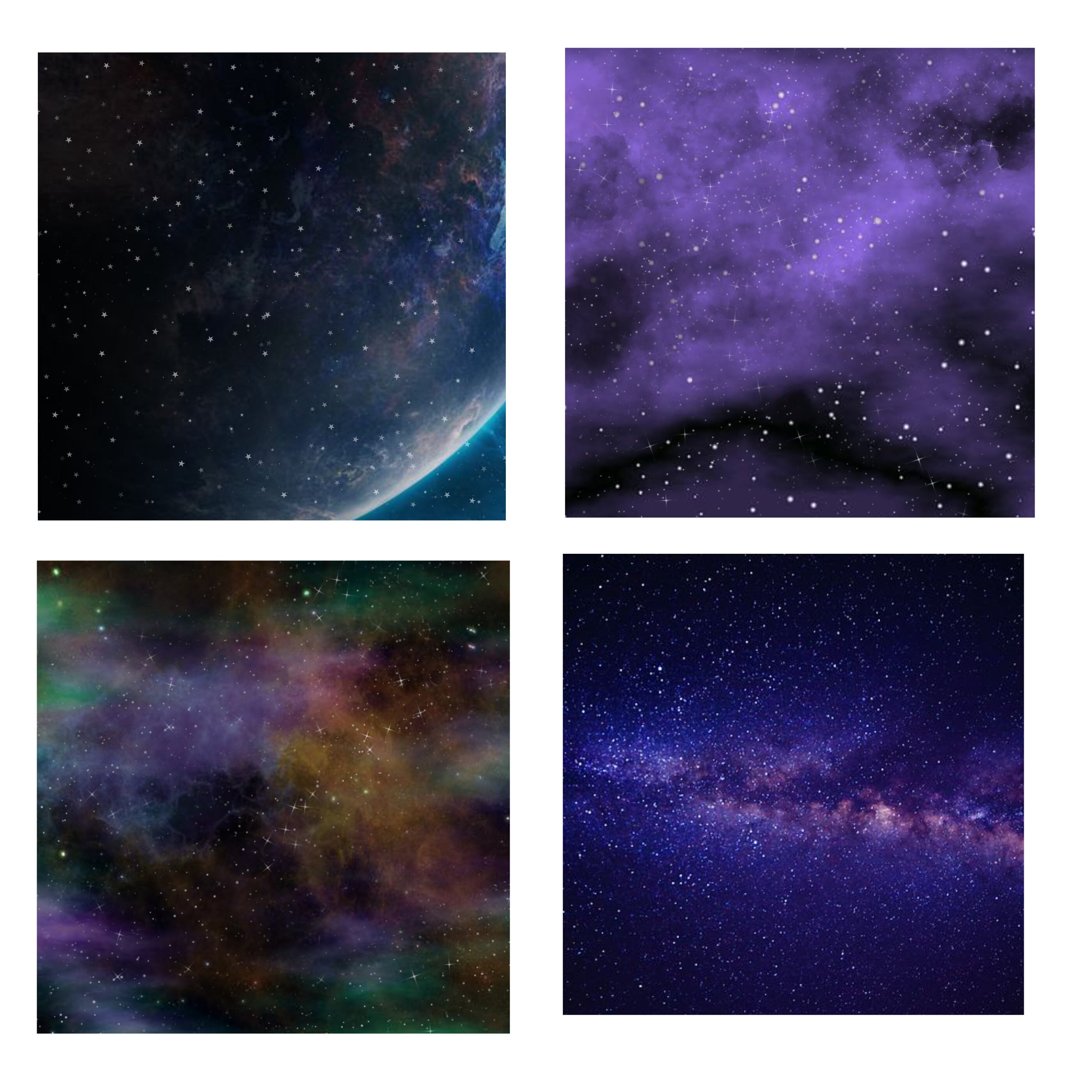 Watercolor Galaxy Digital Papers, Night Sky Background Paper ...