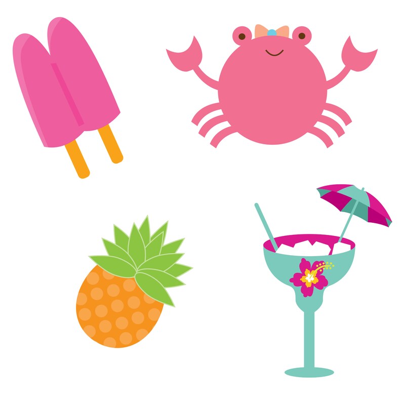 Luau Party Clipart: Hawaiian Theme Graphics (digital Download) - Etsy