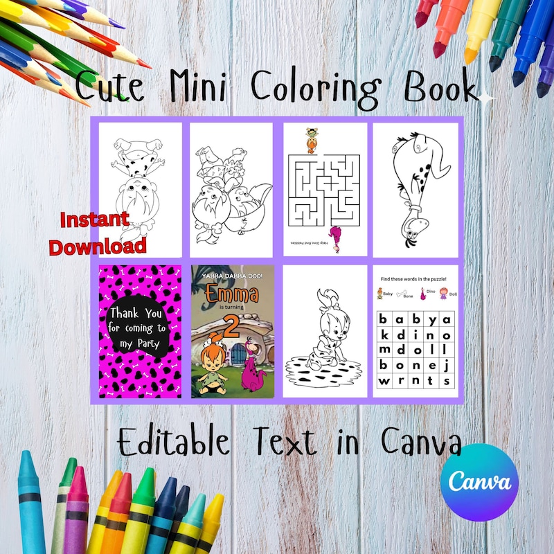 Mini Coloring Book - Etsy