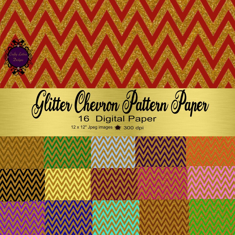 Glitter Chevron - Etsy