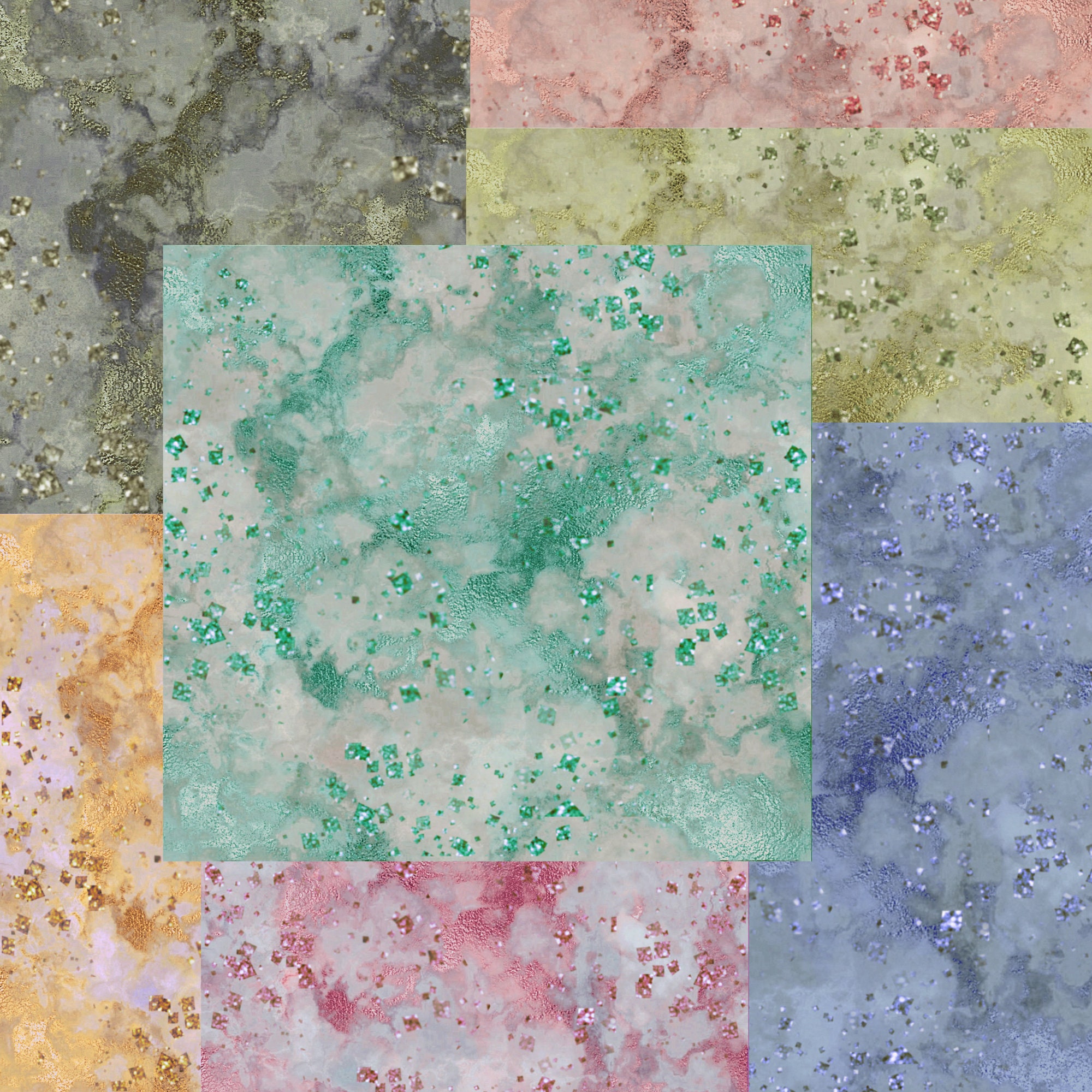 Marble Crystal Foil Texture Digital Paper Marble Foil | Etsy