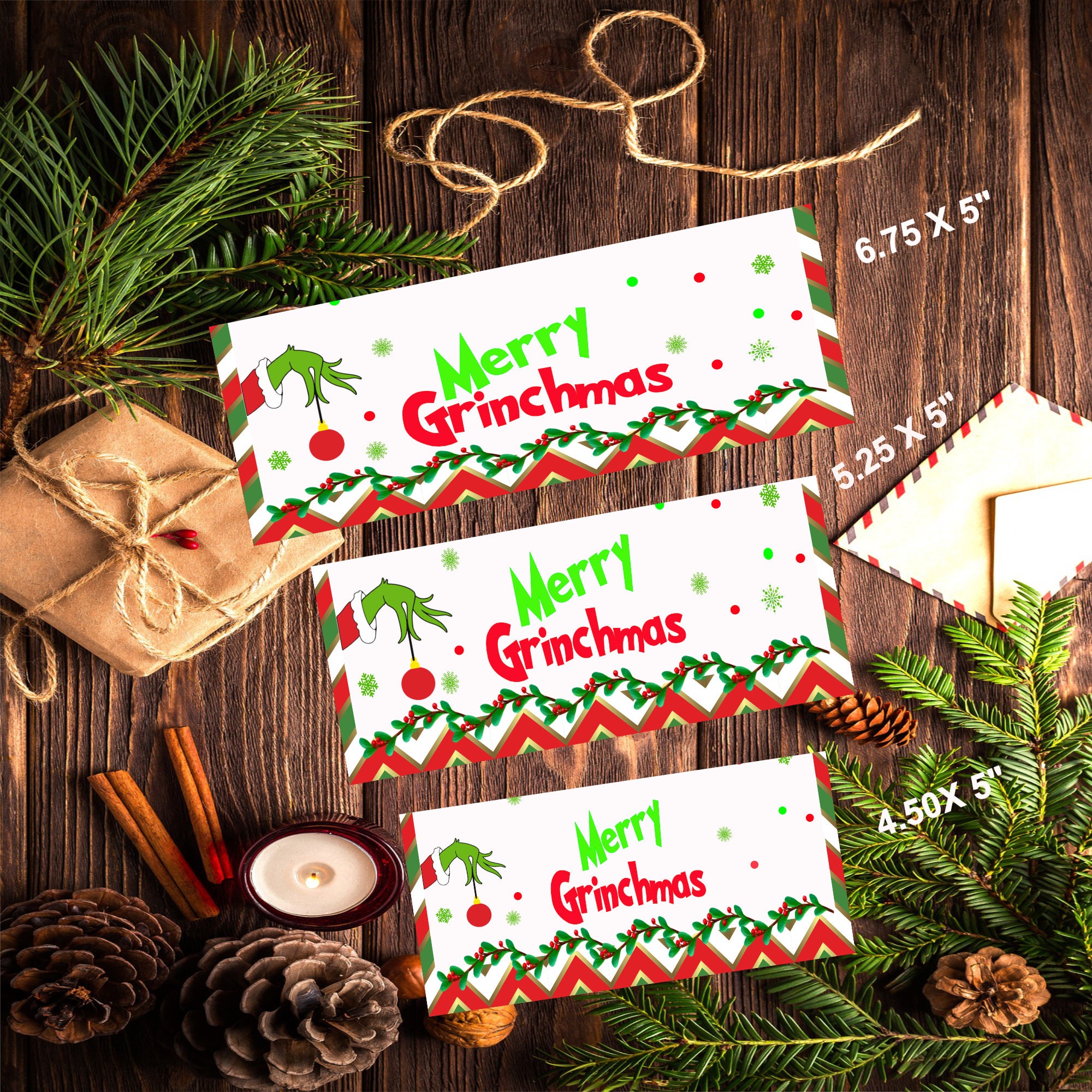 Merry Christmas Treat Bag Topper, Christmas Bag Topper, Kisses Treat ...