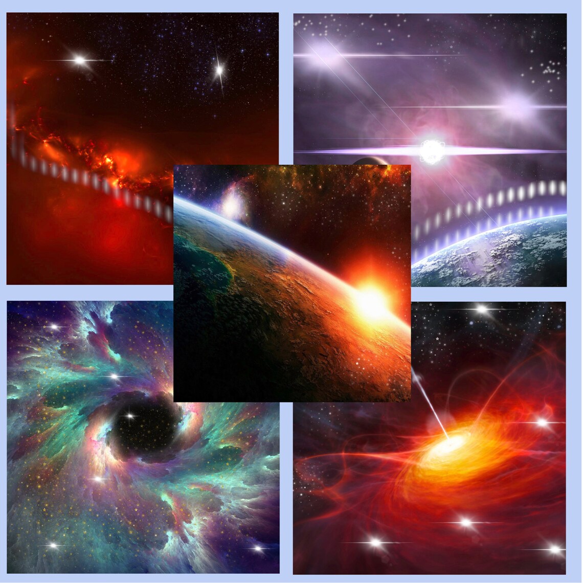 Galaxy Outer Space Texture Digital Papers, Night Sky Background Paper ...