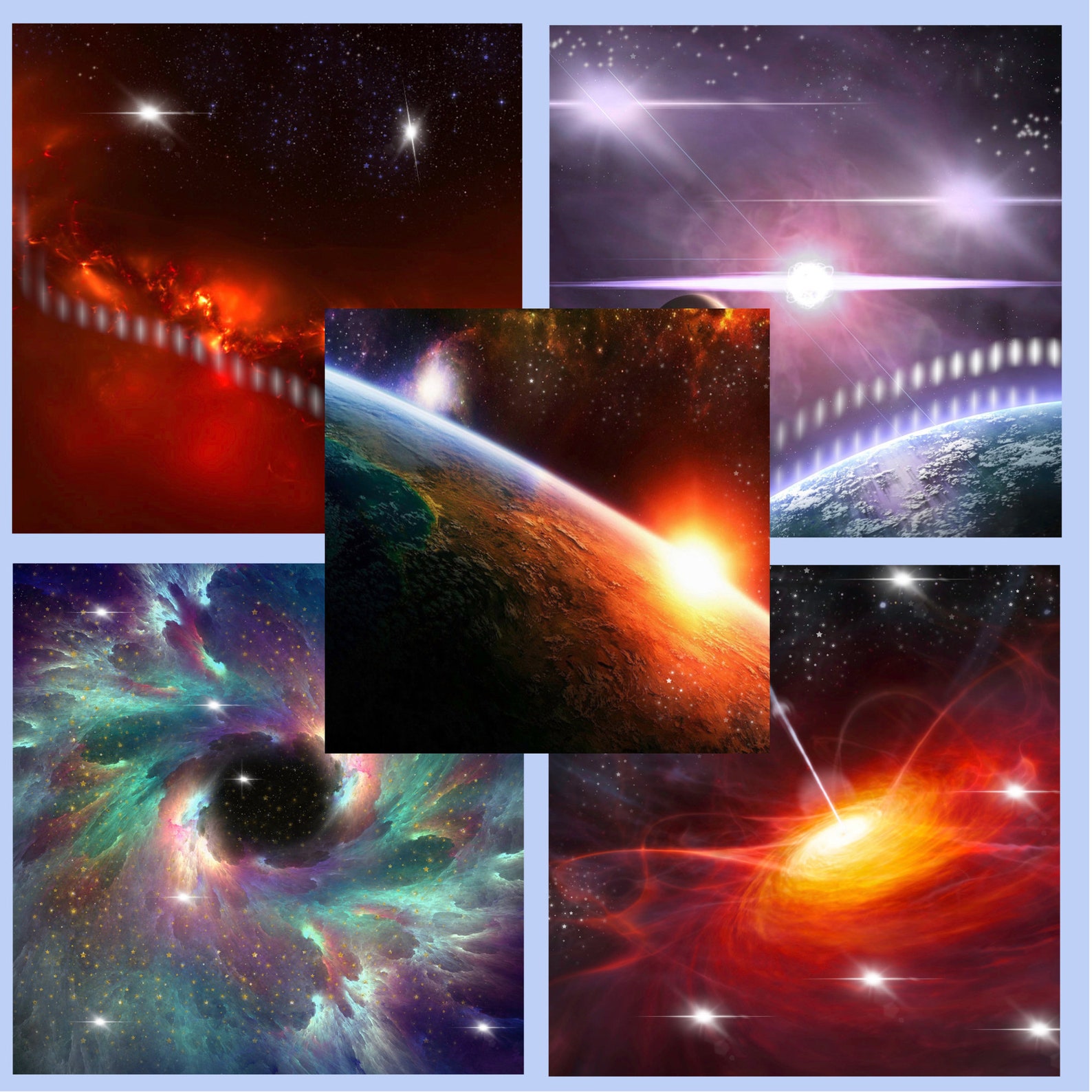 Galaxy Outer Space Texture Digital Papers, Night Sky Background Paper ...