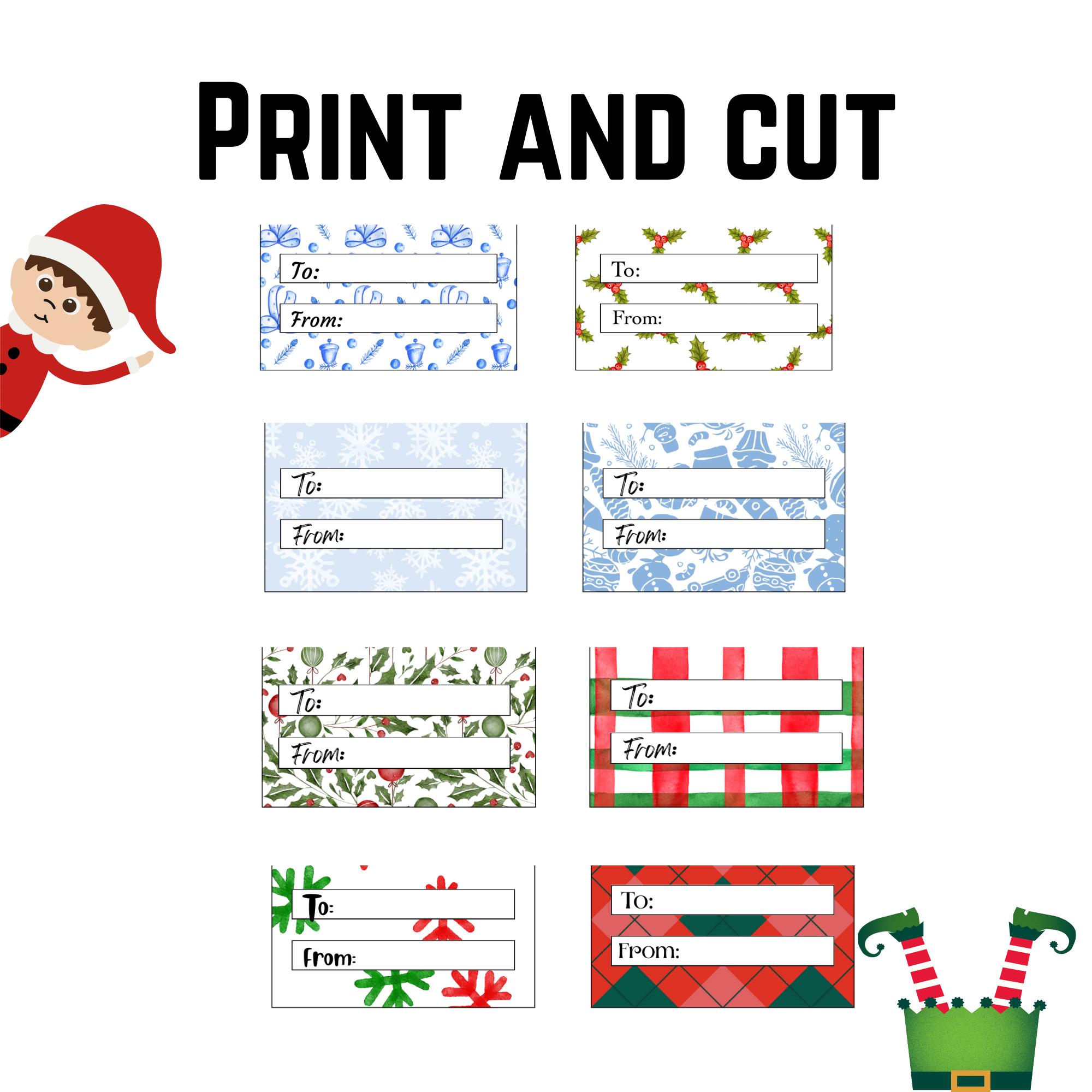 32 Christmas Treat Bag Toppers: Printable Goody Bag Decorations ...