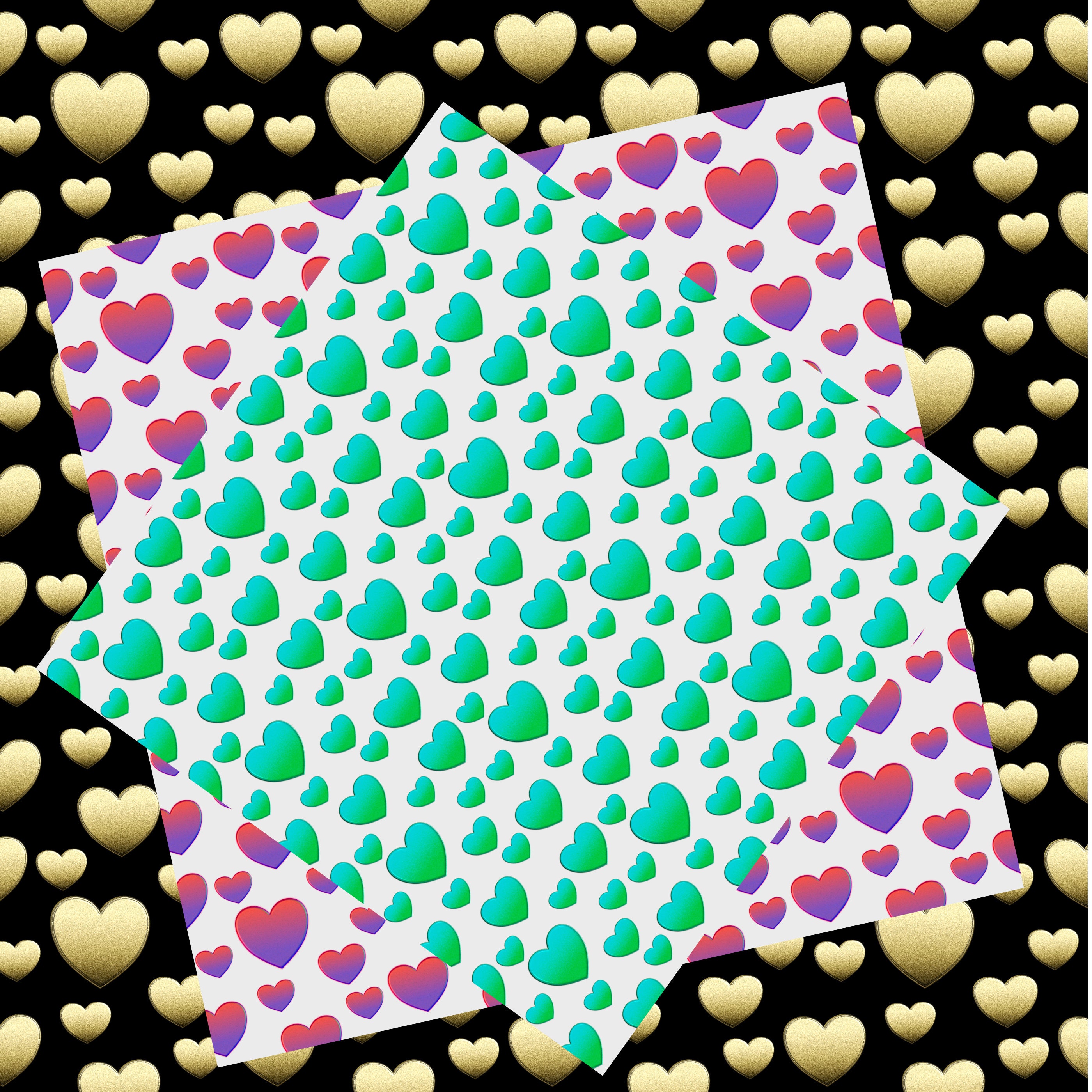 Hearts Digital Paper, Valentine's Day Printable Paper, Digital Download ...