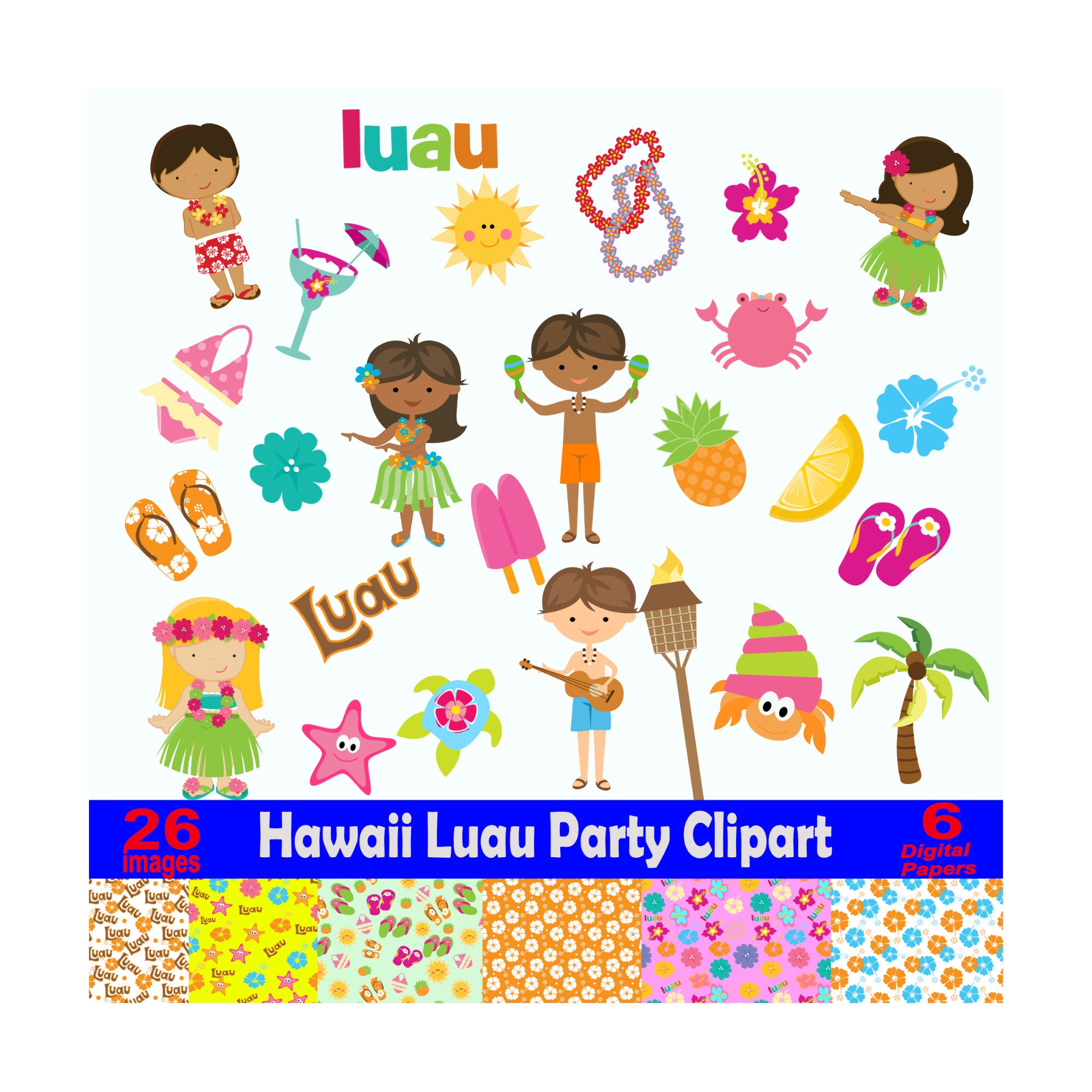 Luau Party Clip Art