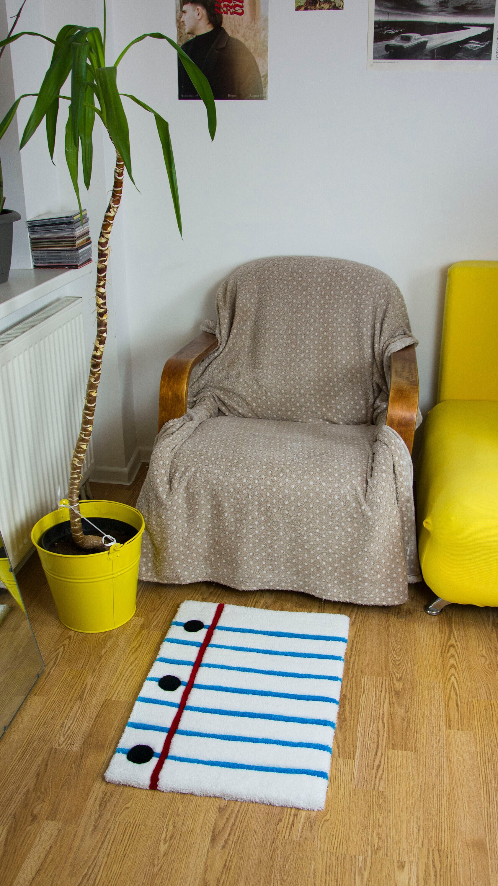 Lined Paper Rug Modern Tufted Rug, Hand Tufted Rug, Living Room Rug ...