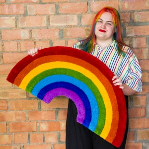 Handmade Rainbow Rug, Hand Tufted Rug, Colorful Home Decor, Birthday ...