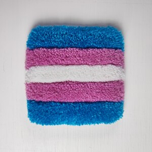 LGBTQ Flag Mug Rugs Tufted Mug Coasters, Handmade Mug Coasters, Coffee ...