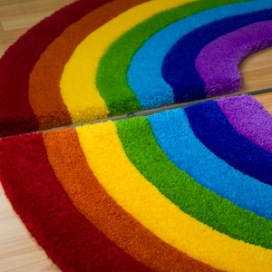 Handmade Rainbow Rug, Hand Tufted Rug, Colorful Home Decor, Birthday ...