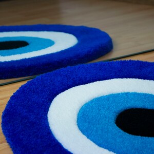Evil Eye Tufted Rug, Handmade Rug, Minimalist Home Decor, Evil Eye Home ...