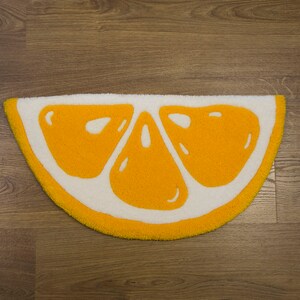 Handmade Lemon Rug, Hand Tufted Rug, Lemon Slice Rug, Small Rug ...
