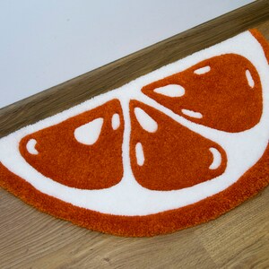 Orange Slice Rug, Handmade Tufted Rug, Living Room Rug, Housewarming ...