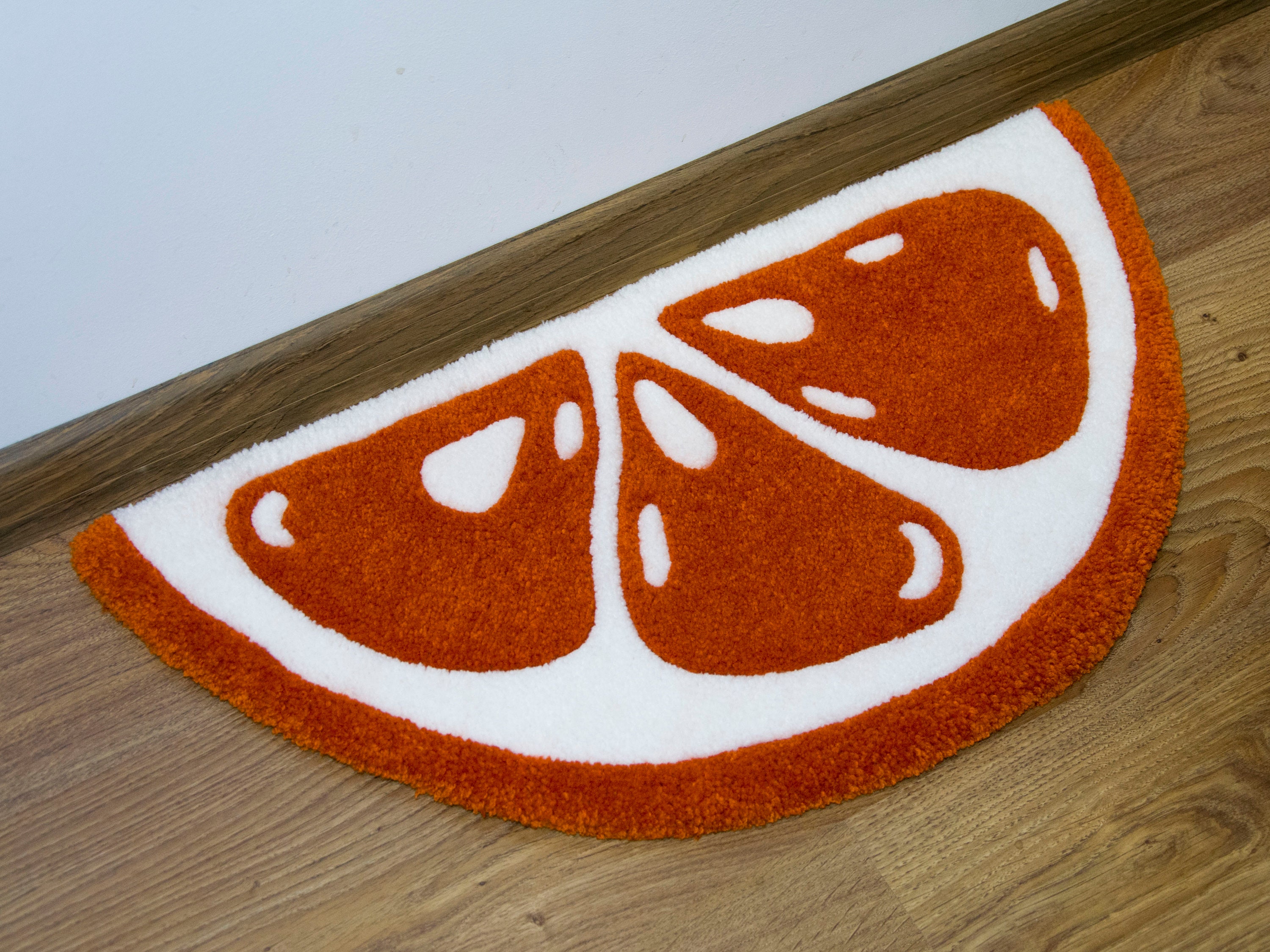 Orange Slice Rug, Handmade Tufted Rug, Living Room Rug, Housewarming ...