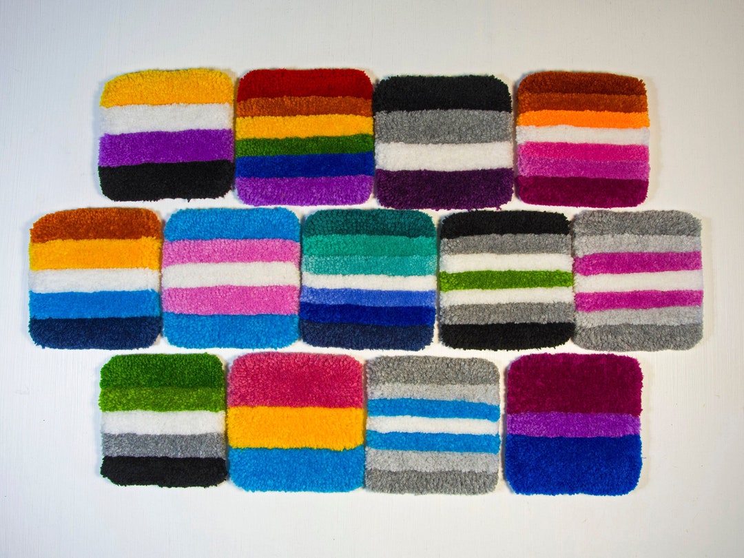 Pride Flag Mug Coaster - Handmade Mug Rug, LGBTQ+ Mug Coasters, Big ...