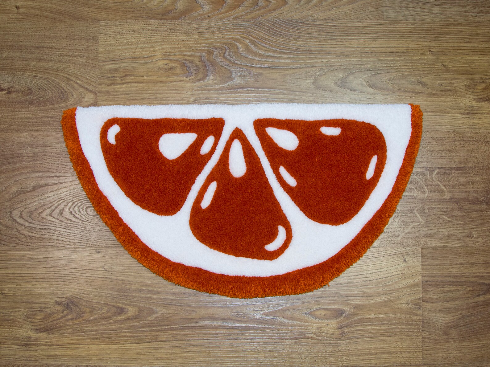 Orange Slice Rug, Handmade Tufted Rug, Living Room Rug, Housewarming ...