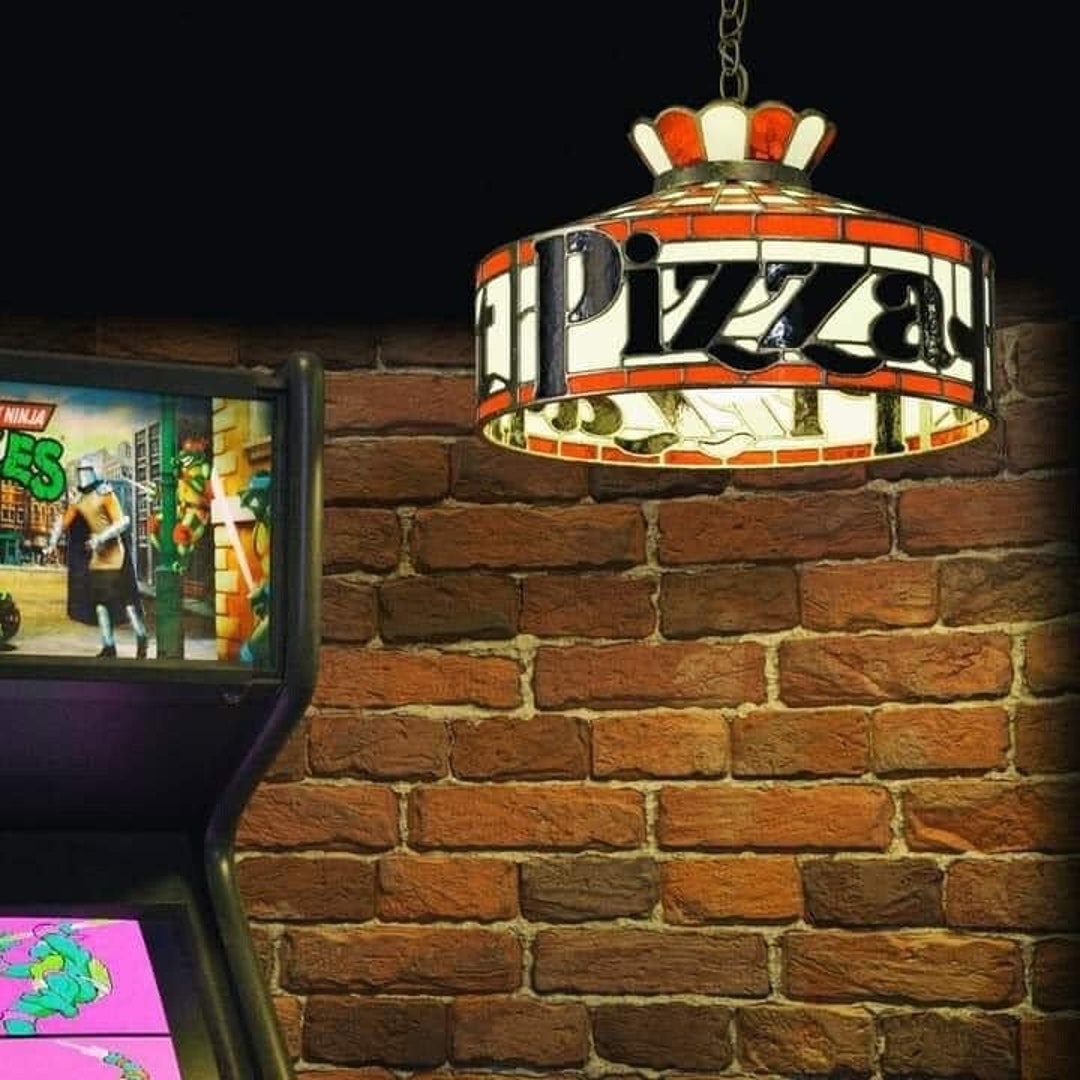 Pizza Hut Lamp Retro Tiffany-style Stained Glass Ceiling Light - Etsy