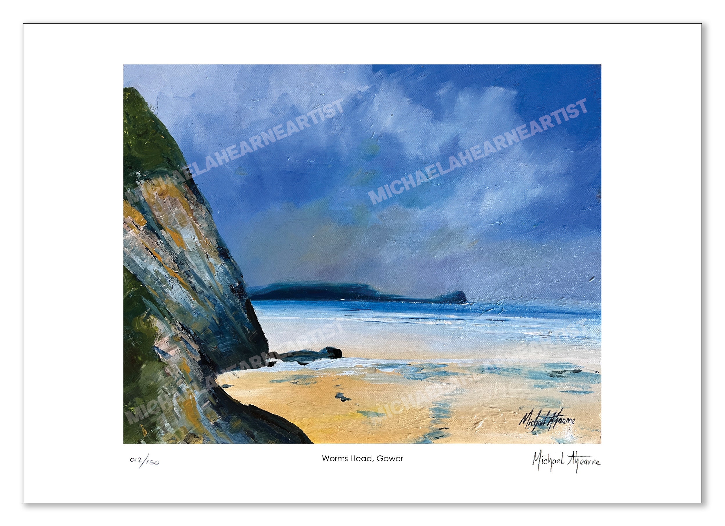 Worms Head, Gower. Limited Edition, Signed Giclée Fine Art Print From ...