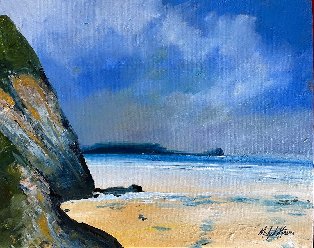 Worms Head, Gower. Original Oil Painting on Canvas. - Etsy
