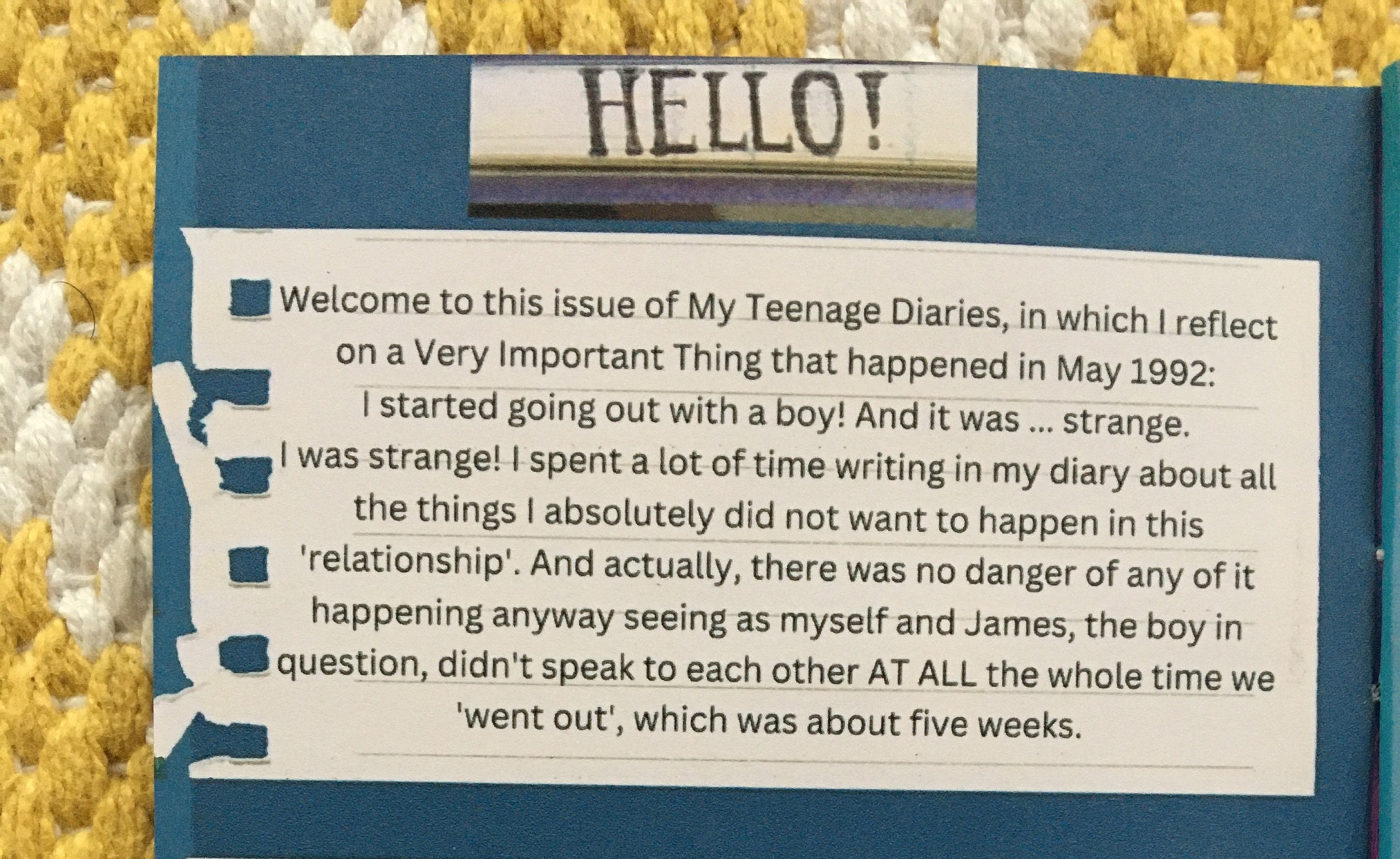 My Teenage Diaries Zine #2: First 'boyfriend' - Etsy UK