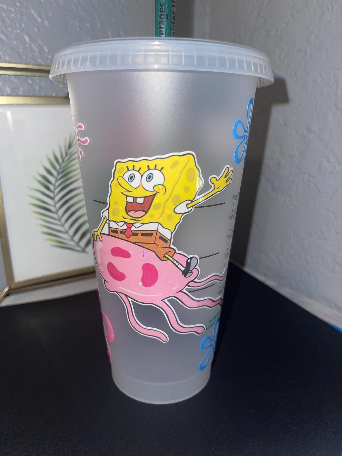 Spongebob Inspired Starbucks Cup Gift Ideas 24oz Cup Spongebob Fan - Etsy