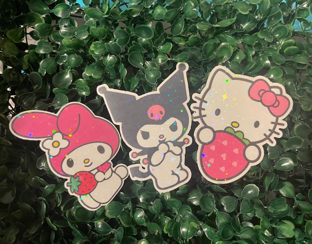 Kawaii Kitty Sticker Holographic Girl Stickers Kitty and Friends Custom ...