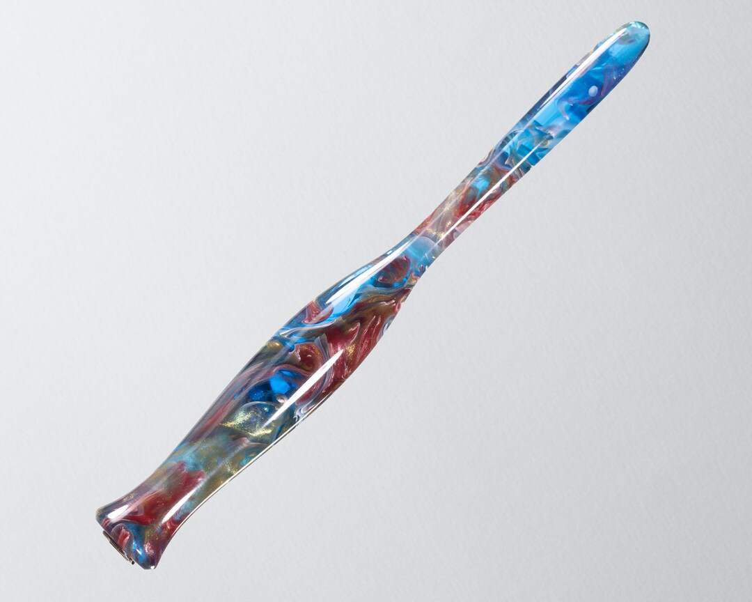 Sanguine Ocean - Resin Calligraphy Penholder - Straight Ferrule - Etsy