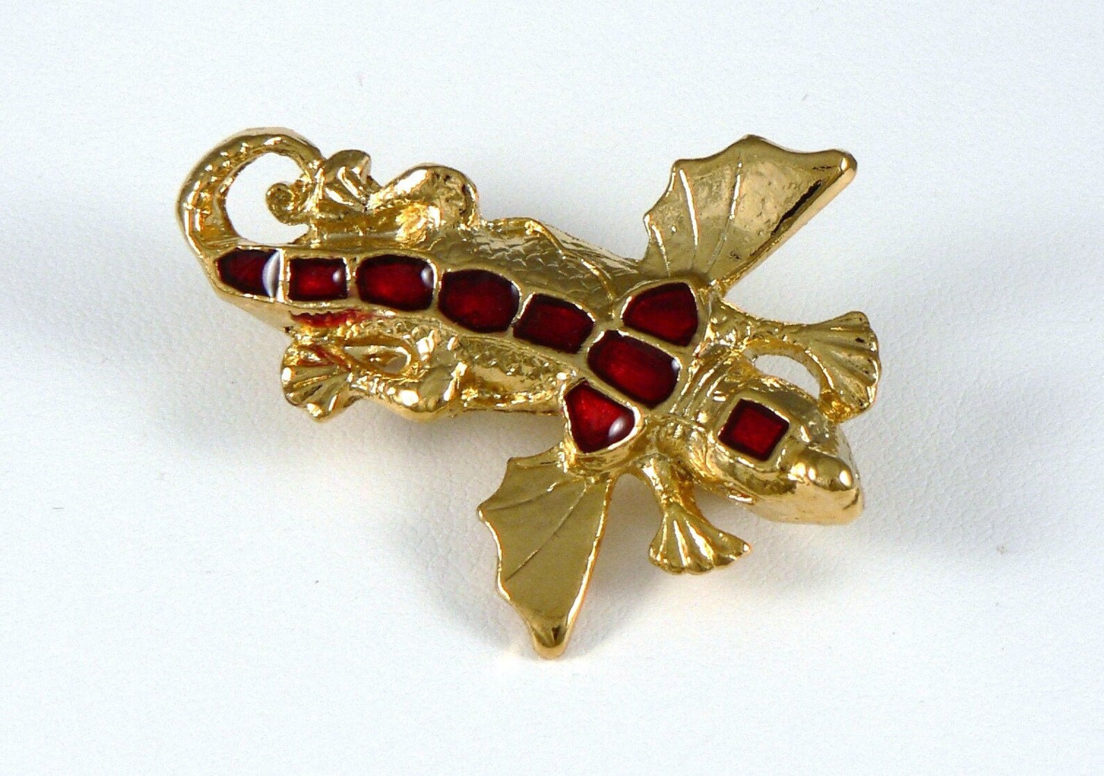 Mediaeval Gold and Enamel Salamander Brooch - Etsy