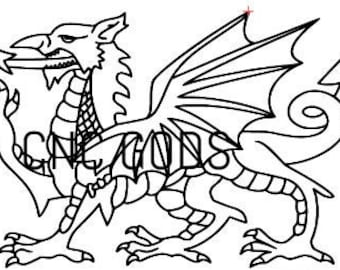 Welsh Dragon SVG Layered Welsh Dragon Cutting File - Etsy