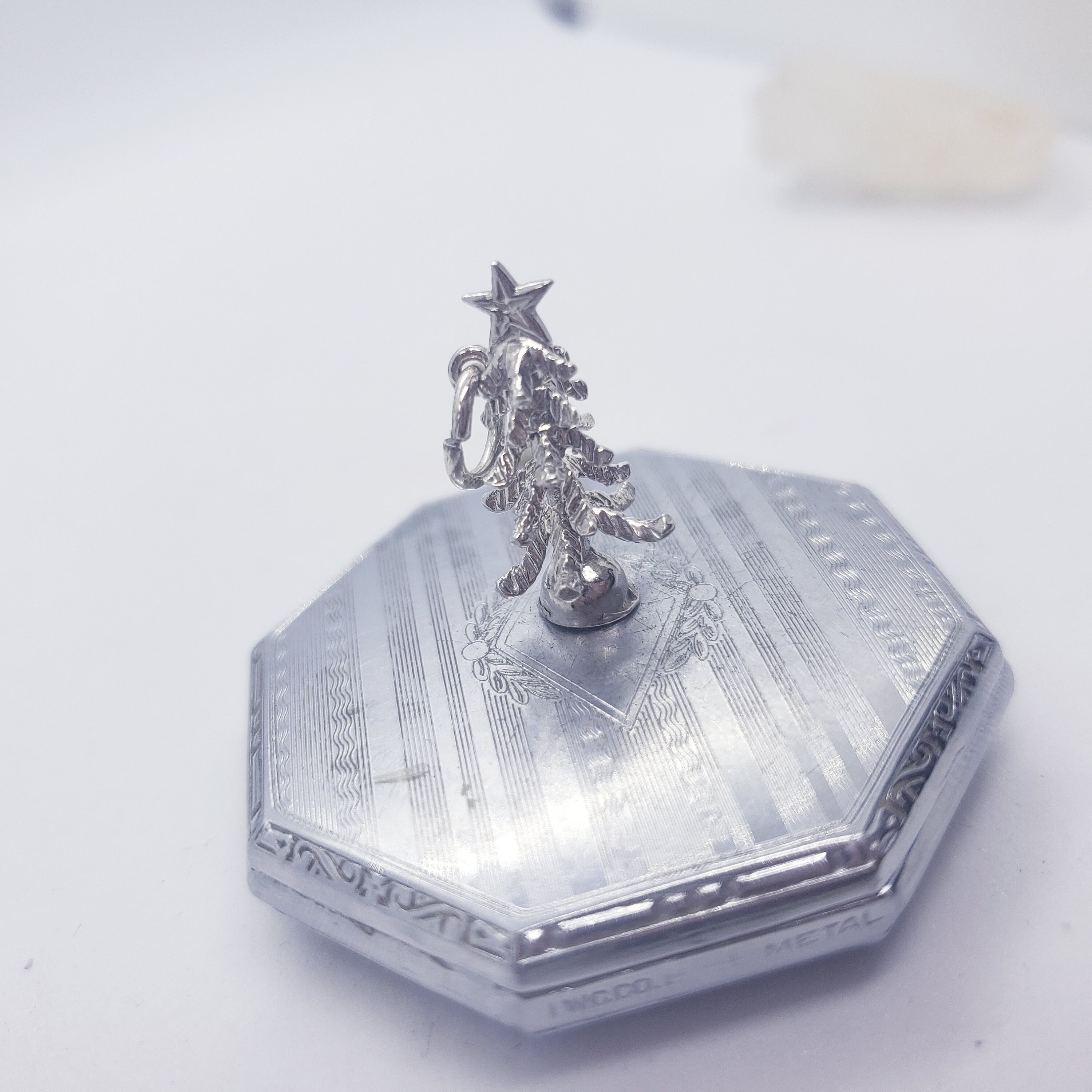 Craft Supplies & Tools Sterling Silver Christmas Tree with Star Dangle ...