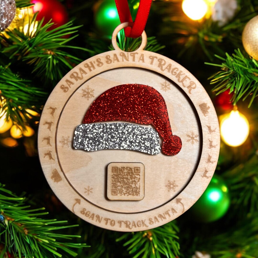 Personalized Santa Tracker Ornament With Scan to NORAD! - Etsy