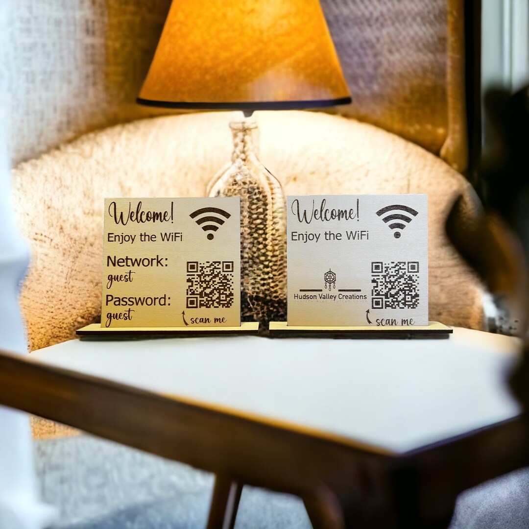 QR Wi-fi Code Sign - Etsy