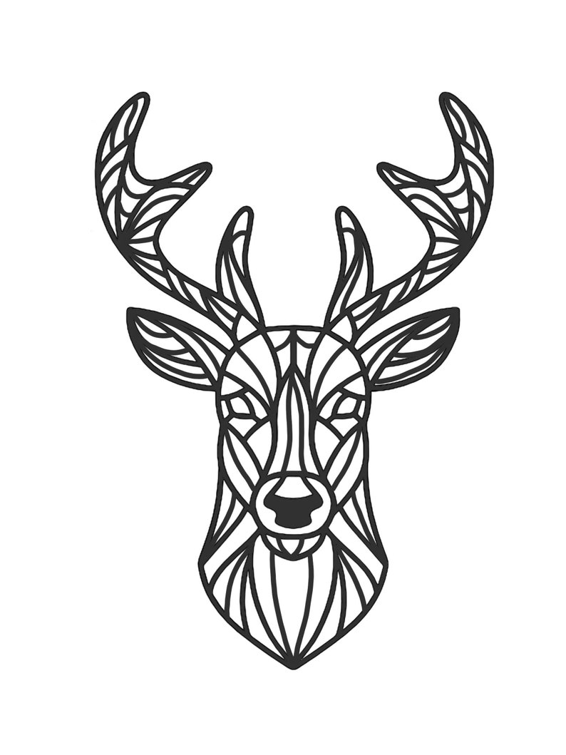 3 Layer SVG Stag Head for X-tool or Other Cutting Machines - Etsy