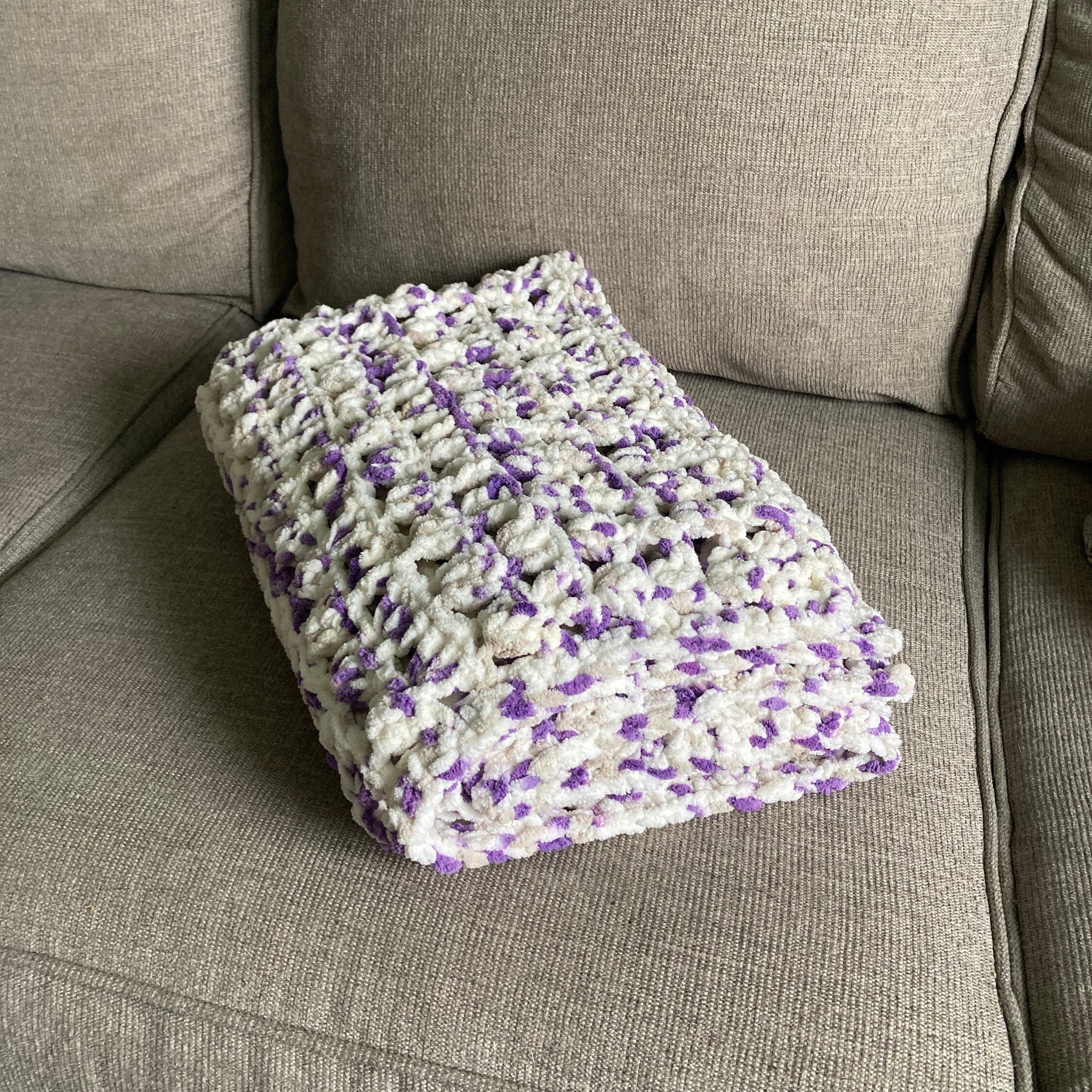 Custom Initial Crochet Baby Blanket - Etsy