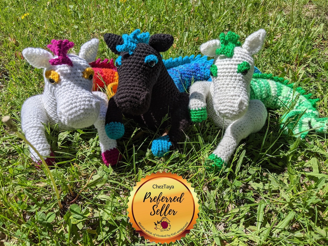 Crochet kelpie Mermaid Horse Plush Toy - Etsy