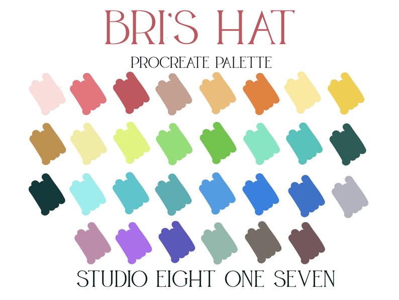 Bri's Hat Digital Procreate Color Palette Digital Art - Etsy