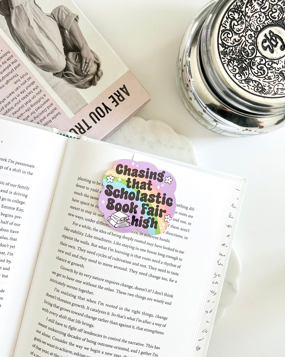 Chasing That Scholastic Book Fair High Magnetic Bookmark Double Sided ...