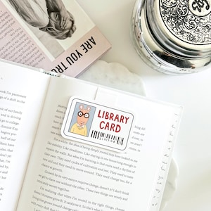 Arthur Library Card Magnetic Bookmark | Double-sided Retro-inspired ...