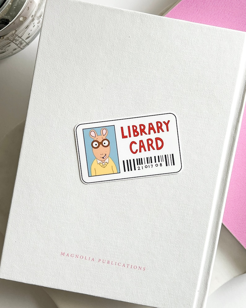 Arthur Library Card Sticker - Etsy