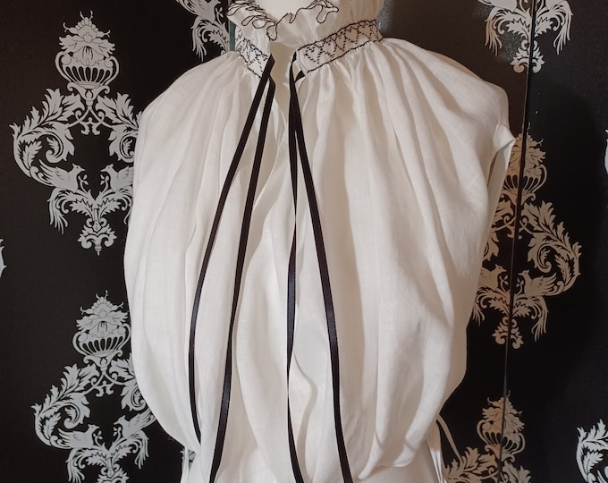 Partlet With Ruffles in Linen Renaissance Collar With Ruffles 16th ...