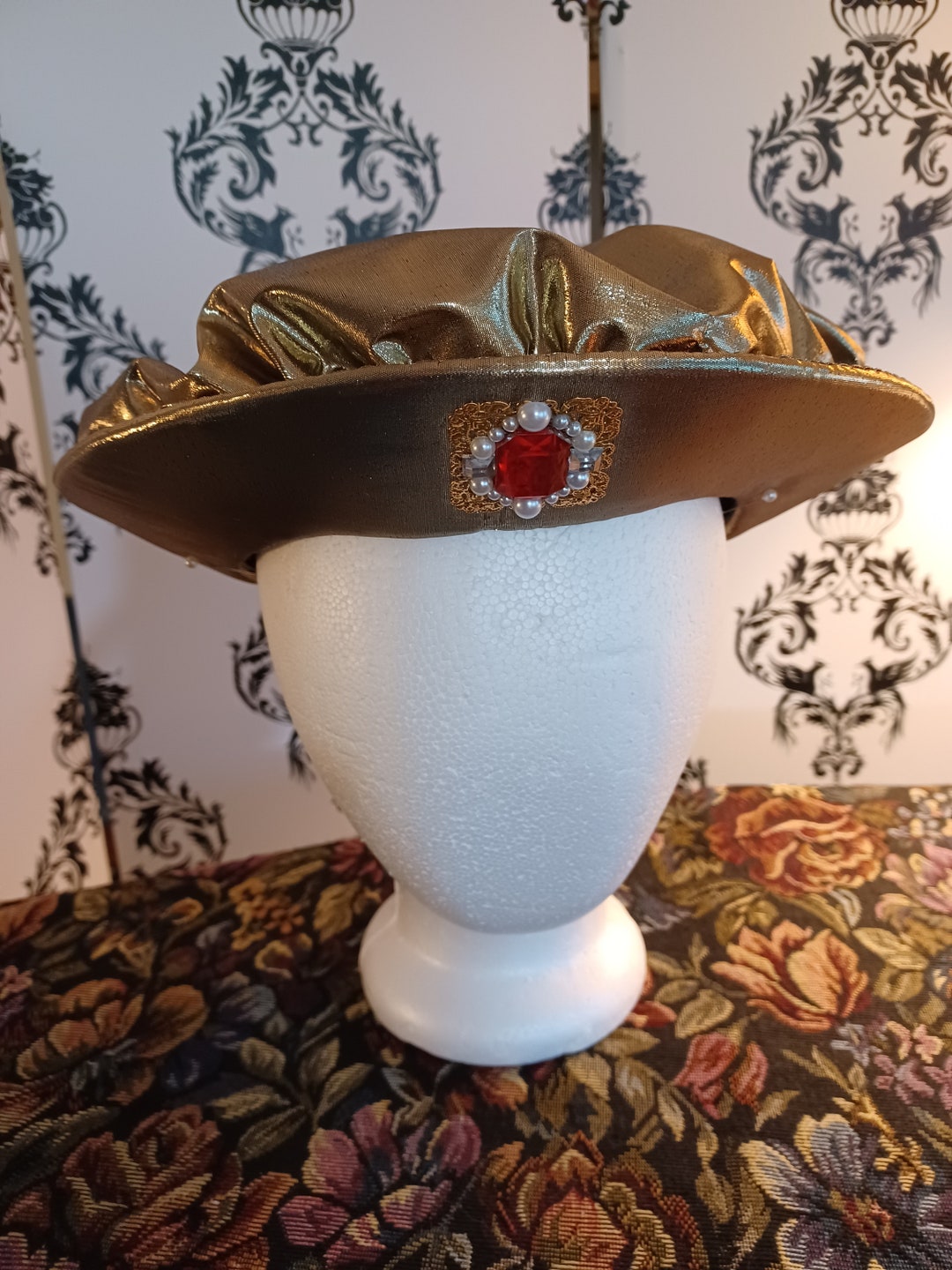 Shiny Gold Tudor Bonnet - Etsy