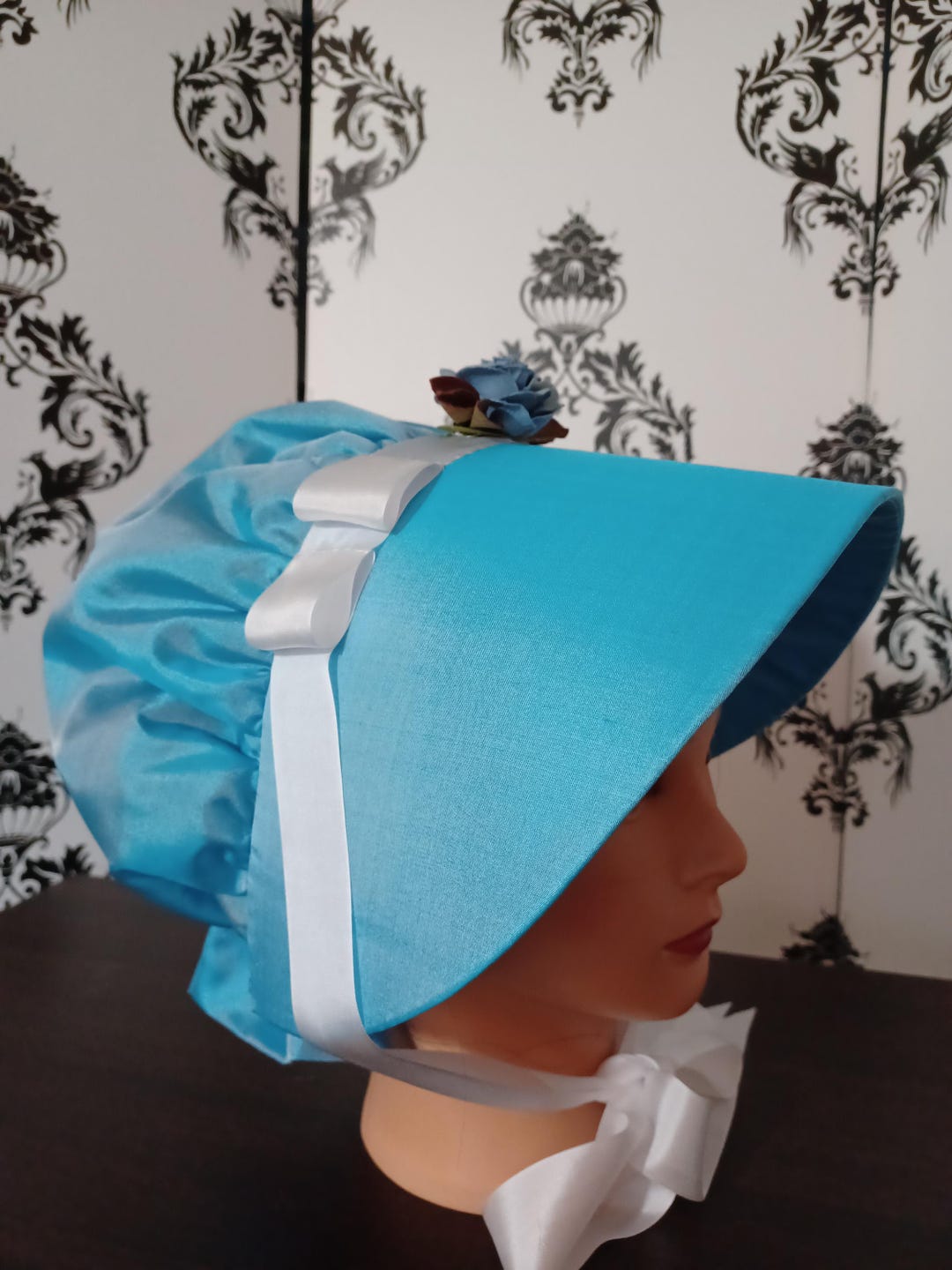 Miss Emma's Blue Shot Silk Bonnet - Etsy