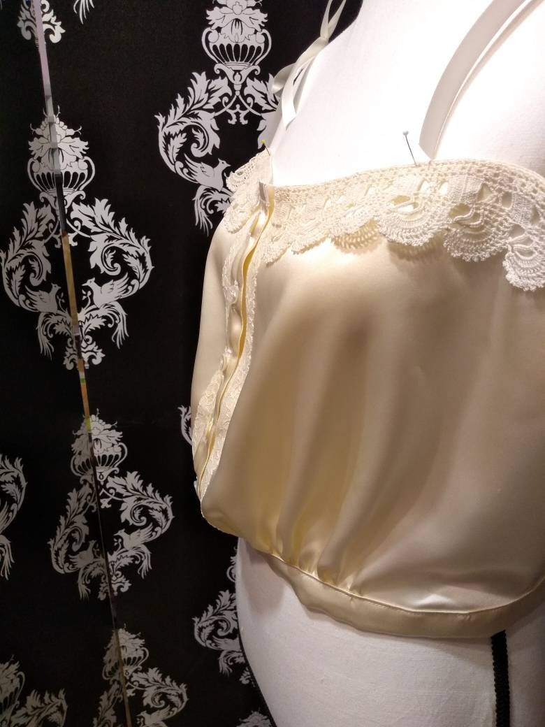 Edwardian Evening Corset Cover in Ivory Silk Size L - Etsy