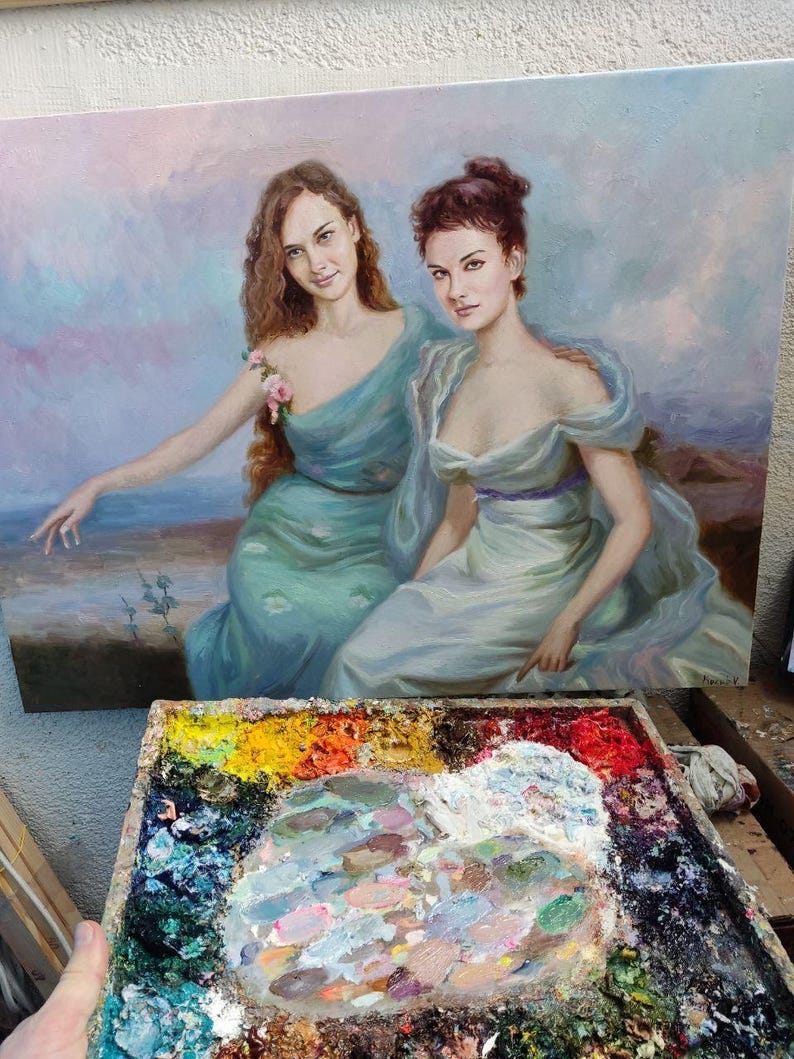 Custom Royal Oil Portrait, Renaissance Family Art, Christmas Gift - Etsy UK