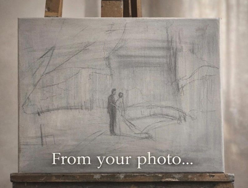Custom Wedding Oil Portrait Painting | Hand-painted From Photo, Museum ...