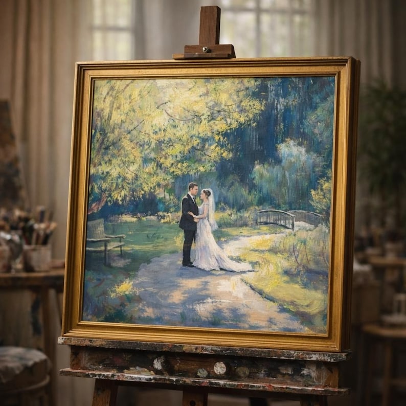 Custom Wedding Oil Portrait Painting | Hand-painted From Photo, Museum ...
