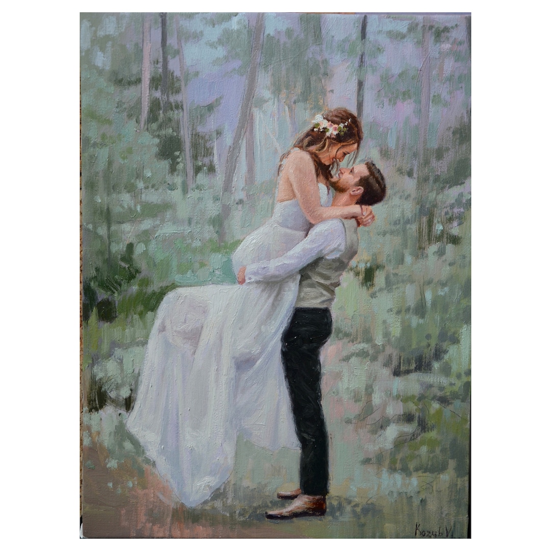 Luxury Wedding Portrait From Photo | Hand Painted Oil Painting ...